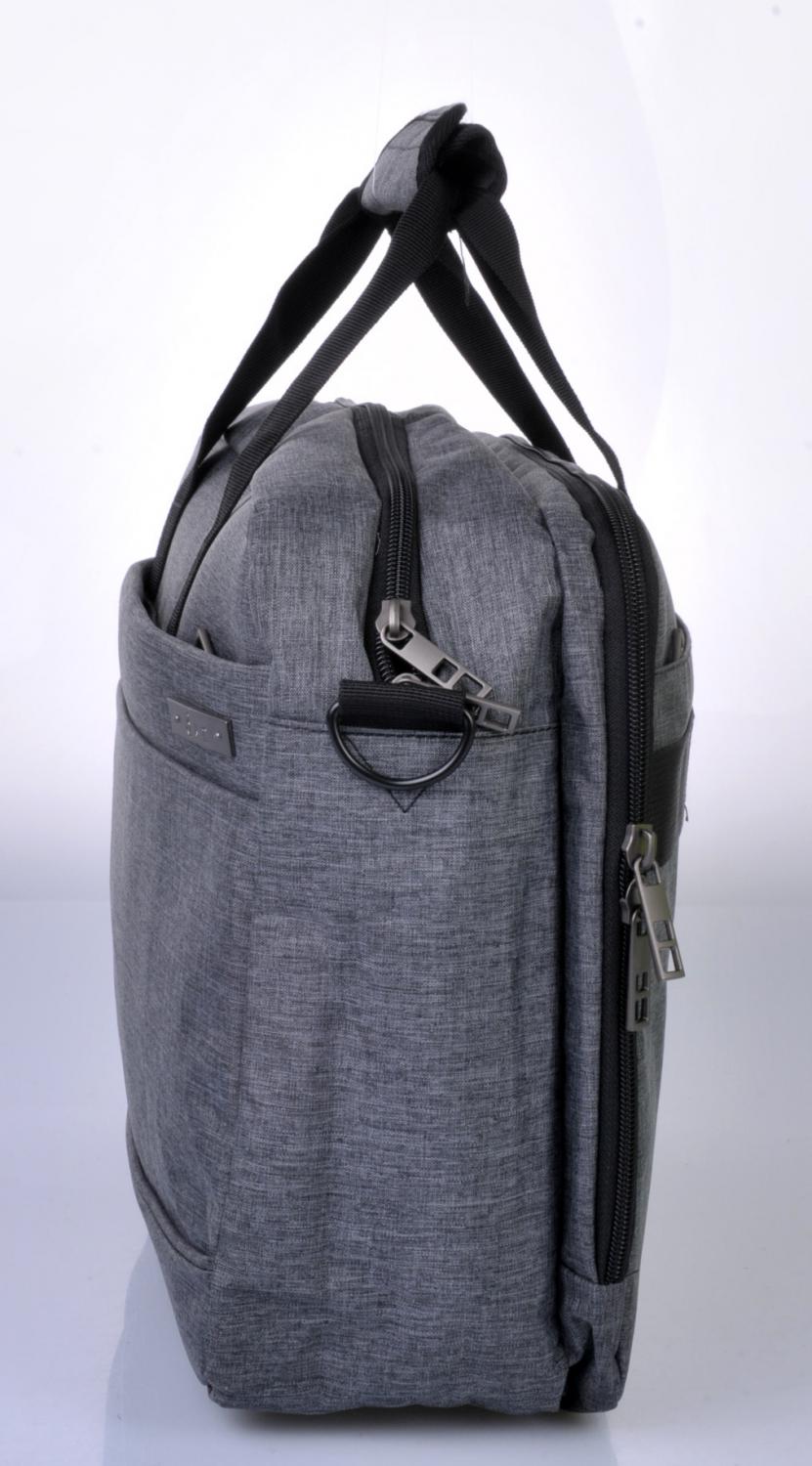 d & n Textilní aktovka - taška na notebook 5617-13 šedá : Kabelky ...