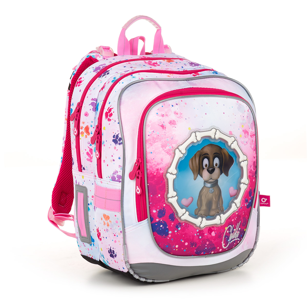 Topgal Školní batoh s pejskem ENDY 18017 G : Kabelky, peněženky, tašky ...
